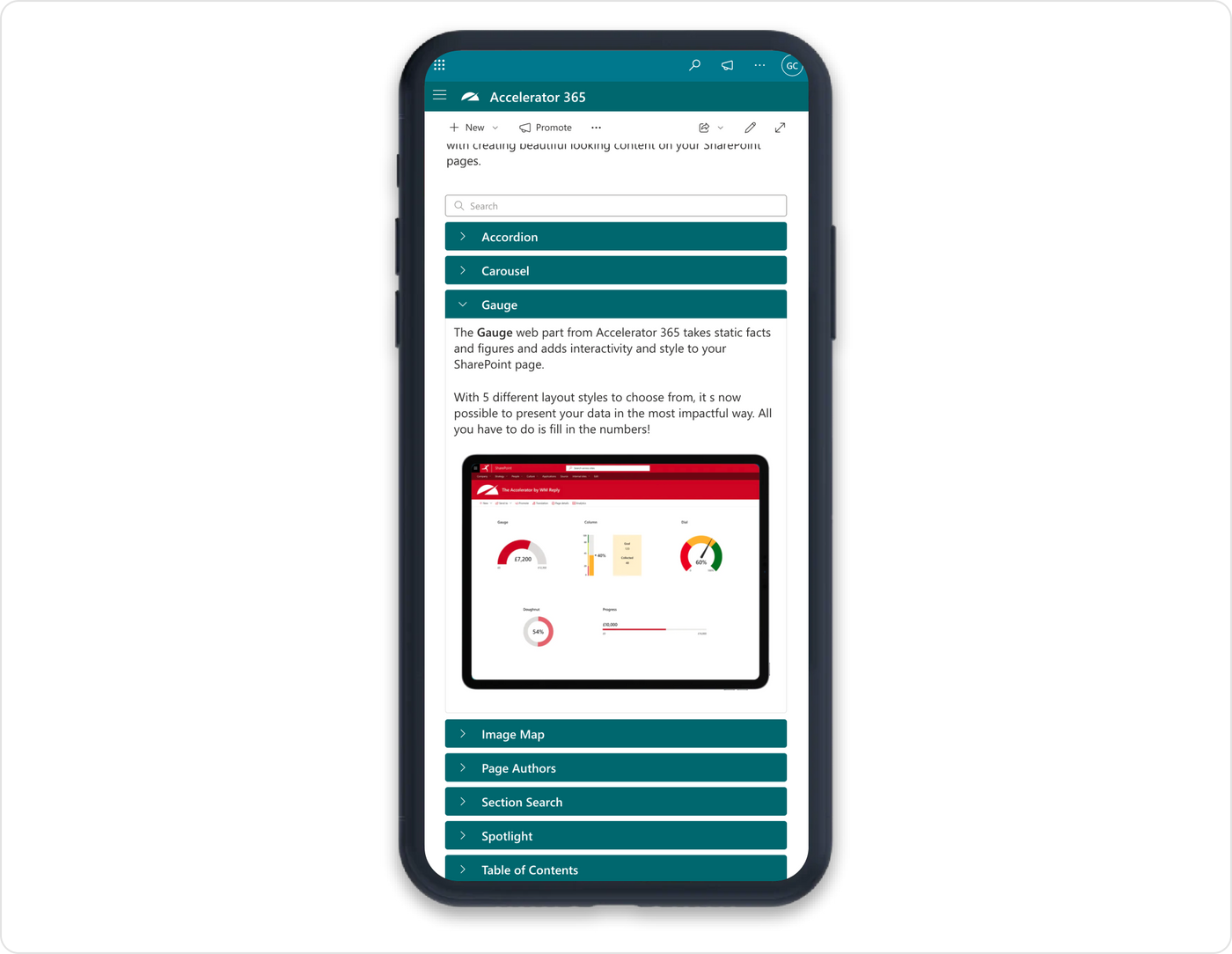 Accordion - Accelerator 365 by Reply