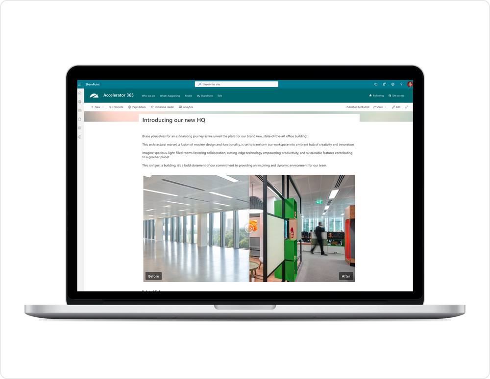 Accelerator 365 by Reply - Before and After